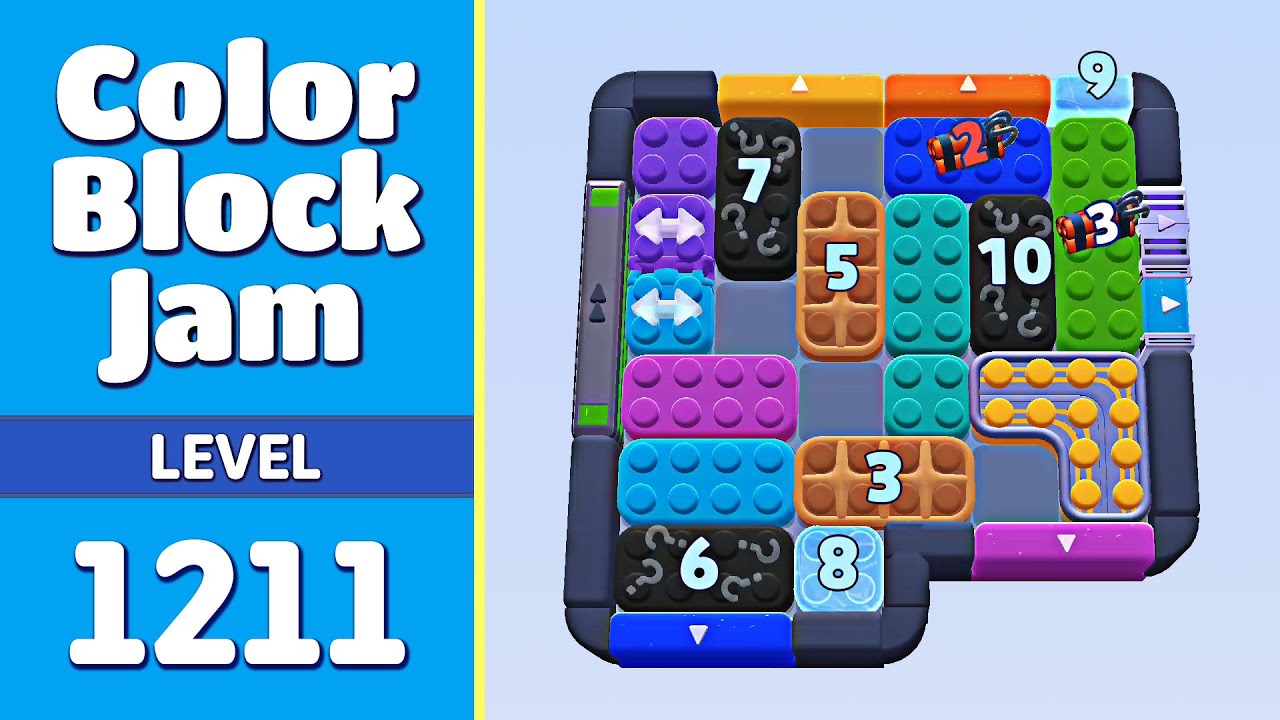 Color Block Jam Level 1211 (1212) | Every Puzzle Solved! 🎯 - YouTube
