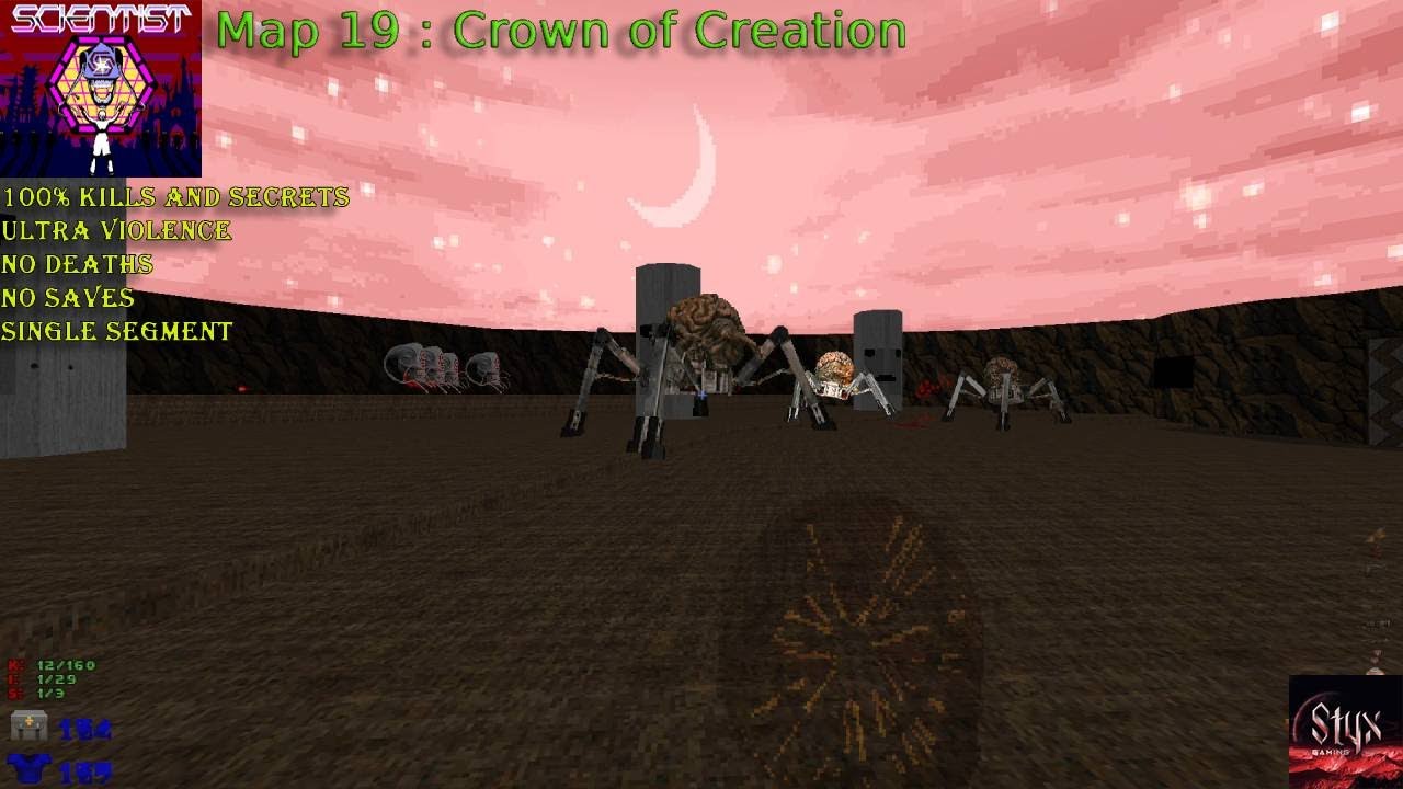Doom 2 Scientist 2023 Map 19 : Crown of Creation ( Ultra Violence 100% ...