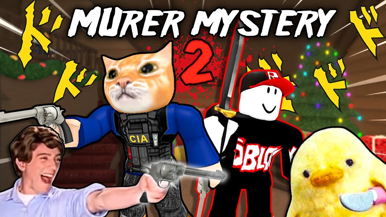 ROBLOX Murder Mystery 2 Funny Moments STRONK CAT (MEMES) #2 - YouTube