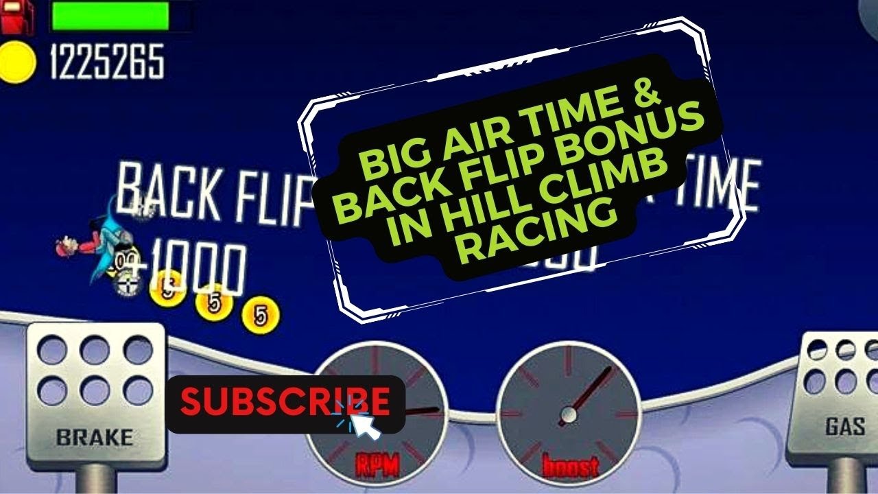 Trick for Big Air Time & Back Flip Bonus in Different Zones of Hill ...