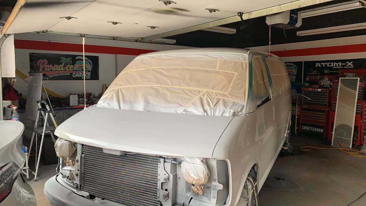 White Single Stage Paint Results from home garage - YouTube