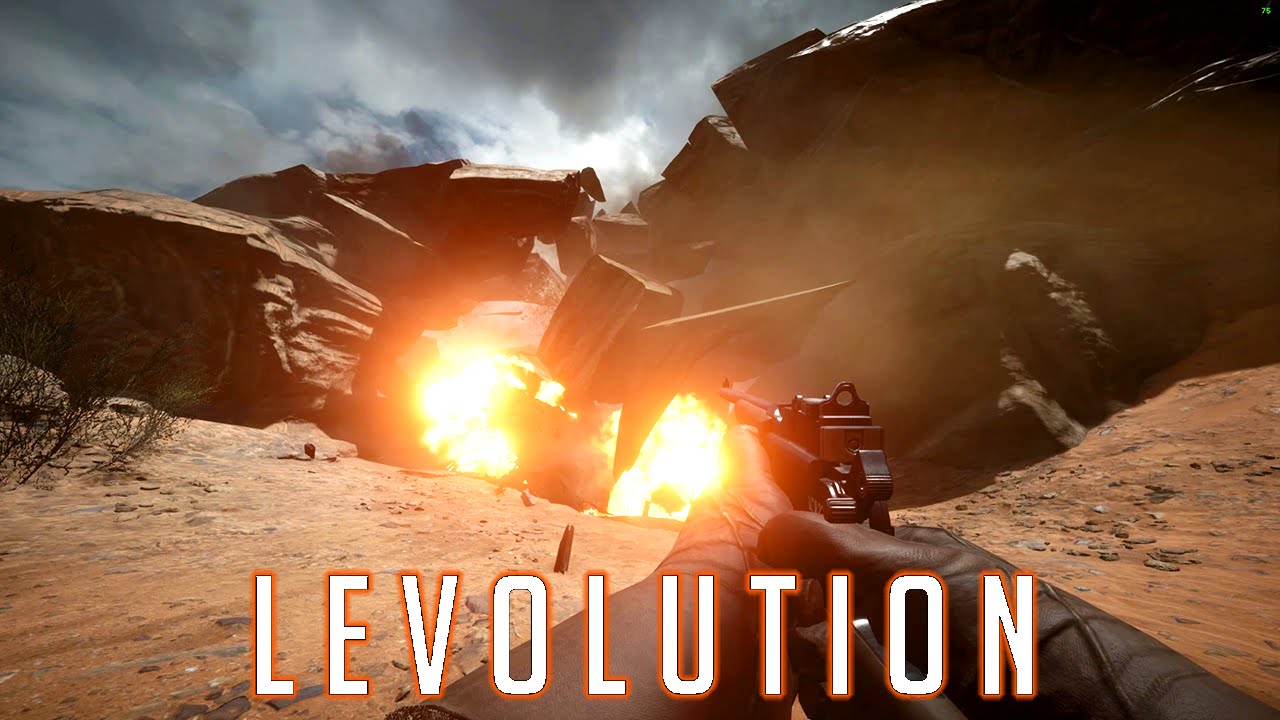 Battlefield 1 Levolution! | Destroying The Rock Bridge Sinai Desert [NO ...