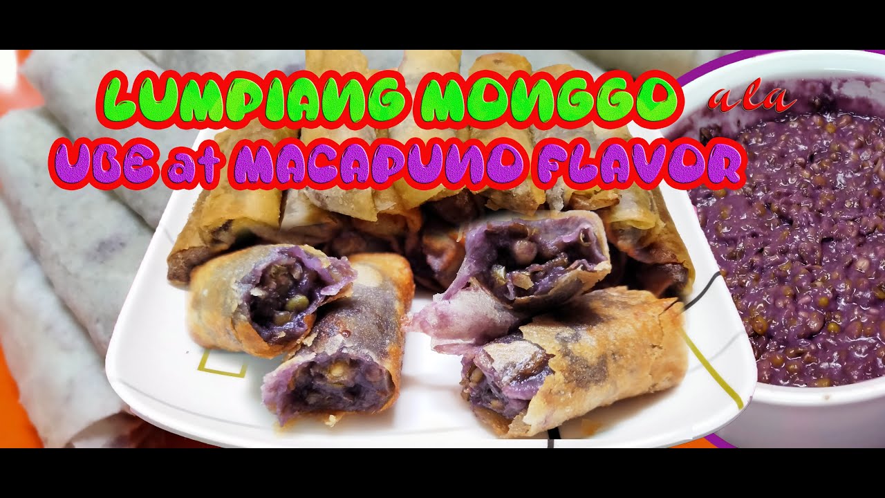 How to make LUMPIANG MONGGO ALA UBE AT MACAPUNO FLAVOR #006 - YouTube