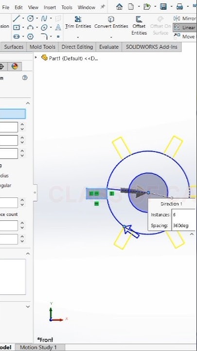 How to create circular sketch pattern in Solidworks #shorts #tutorial # ...