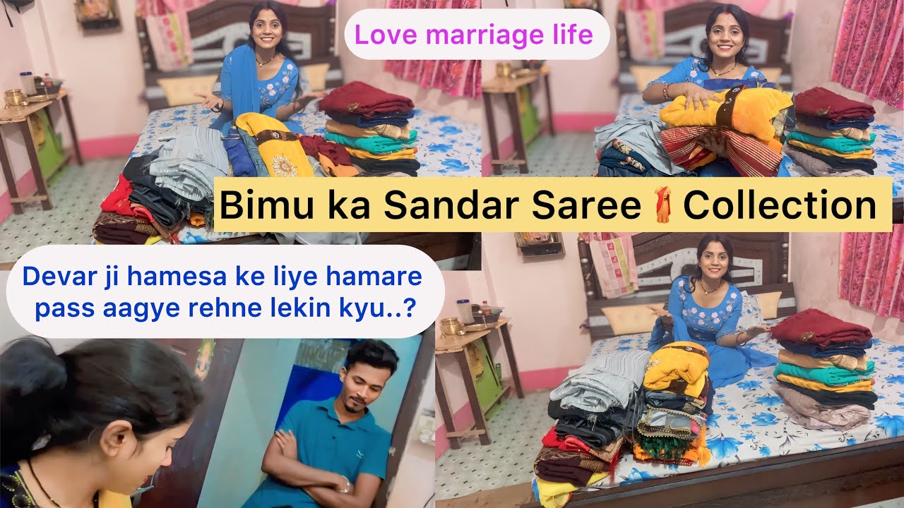 Bimu ka Sandar Saree🥻Collection| Devar ji hamesa ke liye hamare pass ...