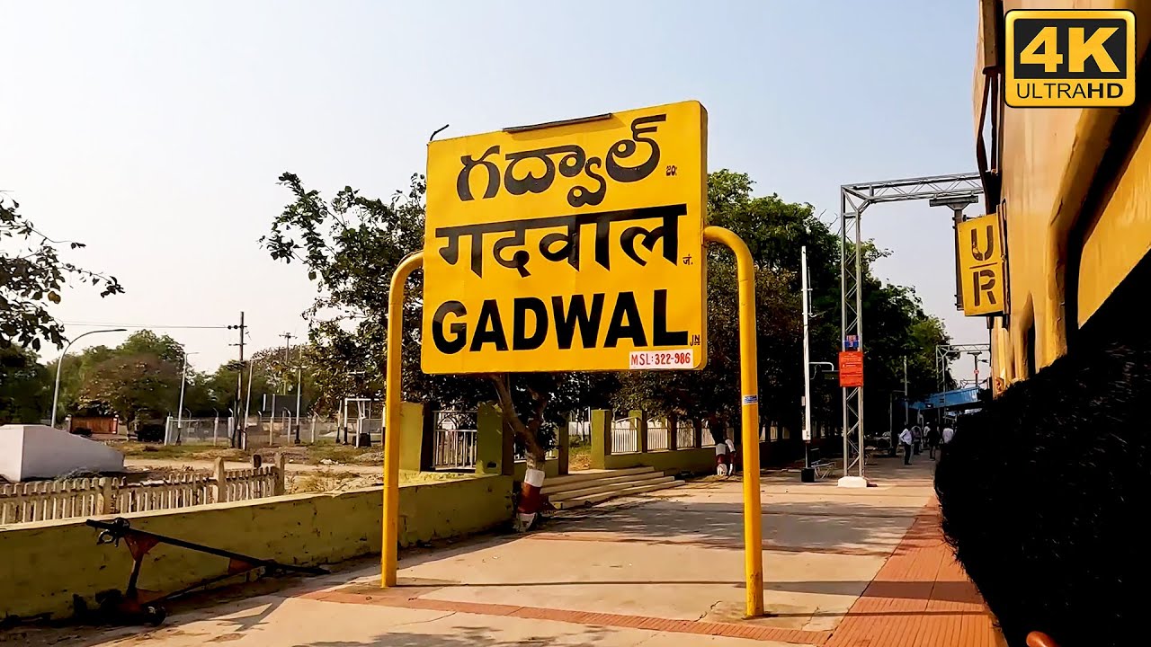 GWD, Gadwal Railway Station From Train, Video in 4K Ultra HD - YouTube
