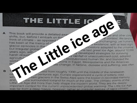The Little ice age||Ielts cambridge reading passage solved with ...
