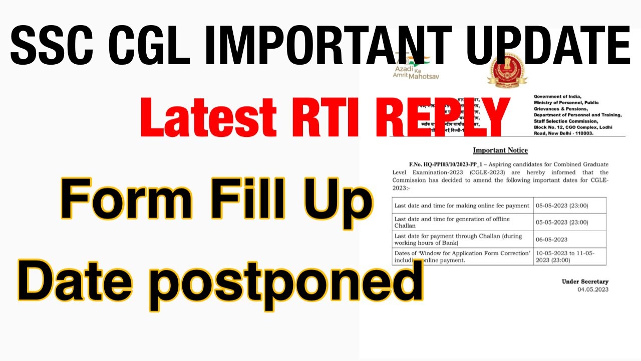 Ssc cgl 2023 important notice | ssc cgl total form fill up | ssc cgl ...