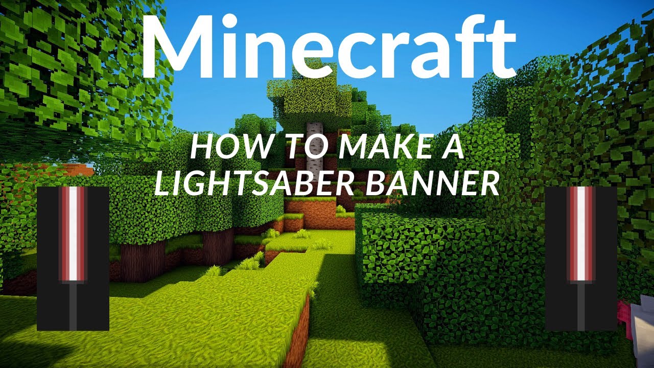 Minecraft: How to make a Lightsaber banner - YouTube
