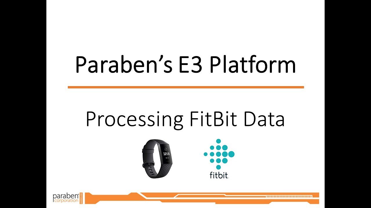 Using E3 Platform to process FitBit data - YouTube