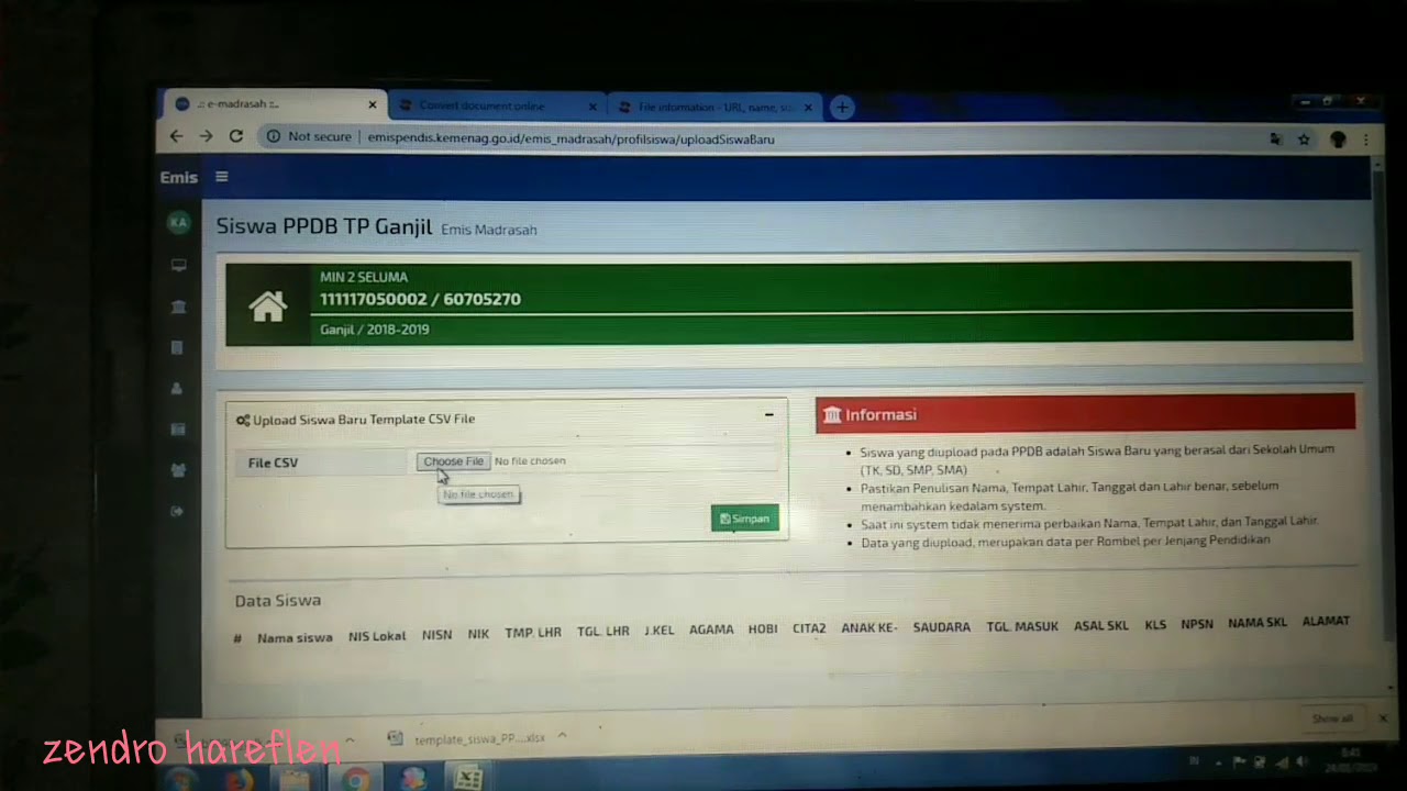 PETUNJUK PENGISIAN DATA SISWA PPDB DARI EMIS ONLINE 2018/2019 #EMIS ...