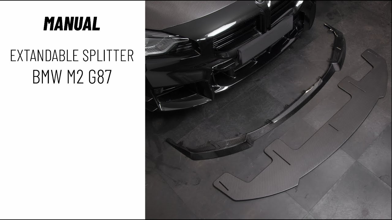 SPEED - Chassis Mounted Splitter BMW M2 G87 Manual - YouTube