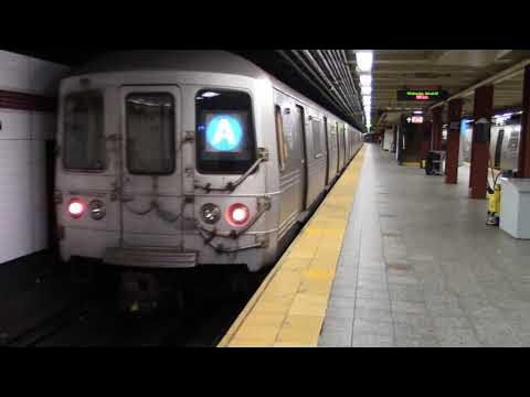 IND 8th Avenue Line: A & NIS Trains at Inwood-207 St [R46, R179] - NYC Subway - YouTube