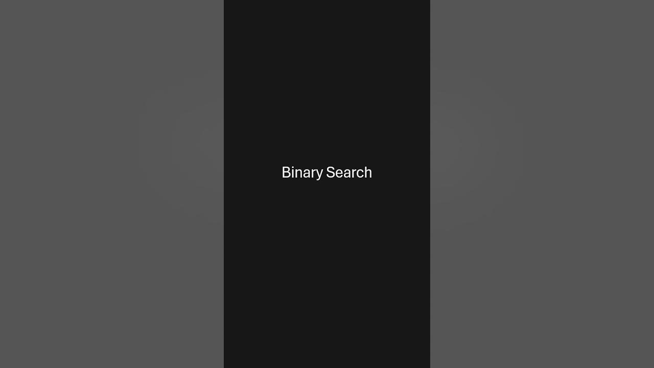 Mastering Binary Search: Efficient Searching Algorithm Explained | Tutorial #java #interview # ...