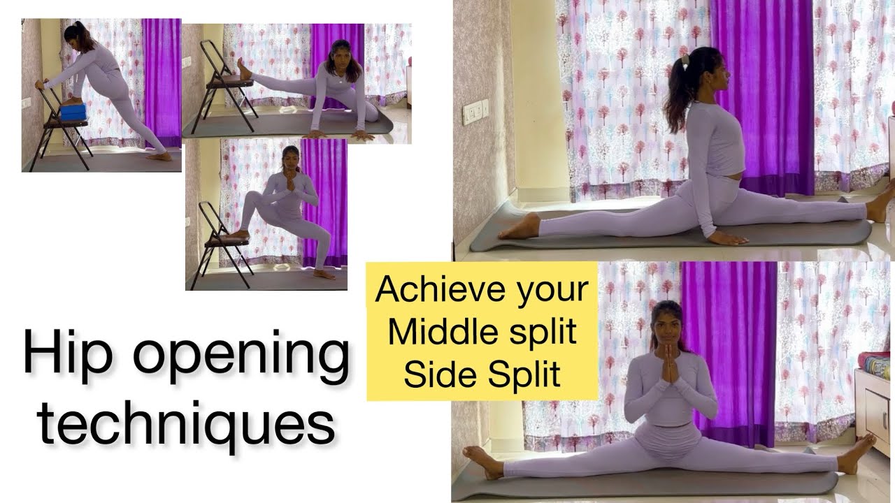 Hip opening techniques for beginners. Achieve middle split/ side split😇 ...