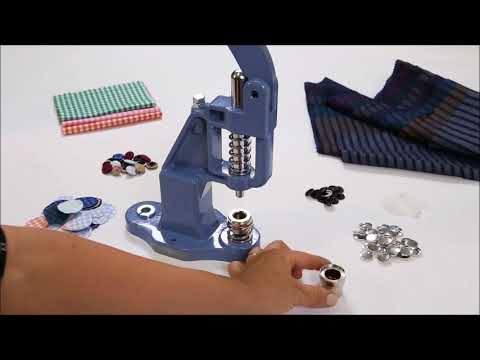 Düğme basma / Kumaş kaplama düğme yapımı-kumas düğme basma makinesi-Basit el presi ile kumaş düğme