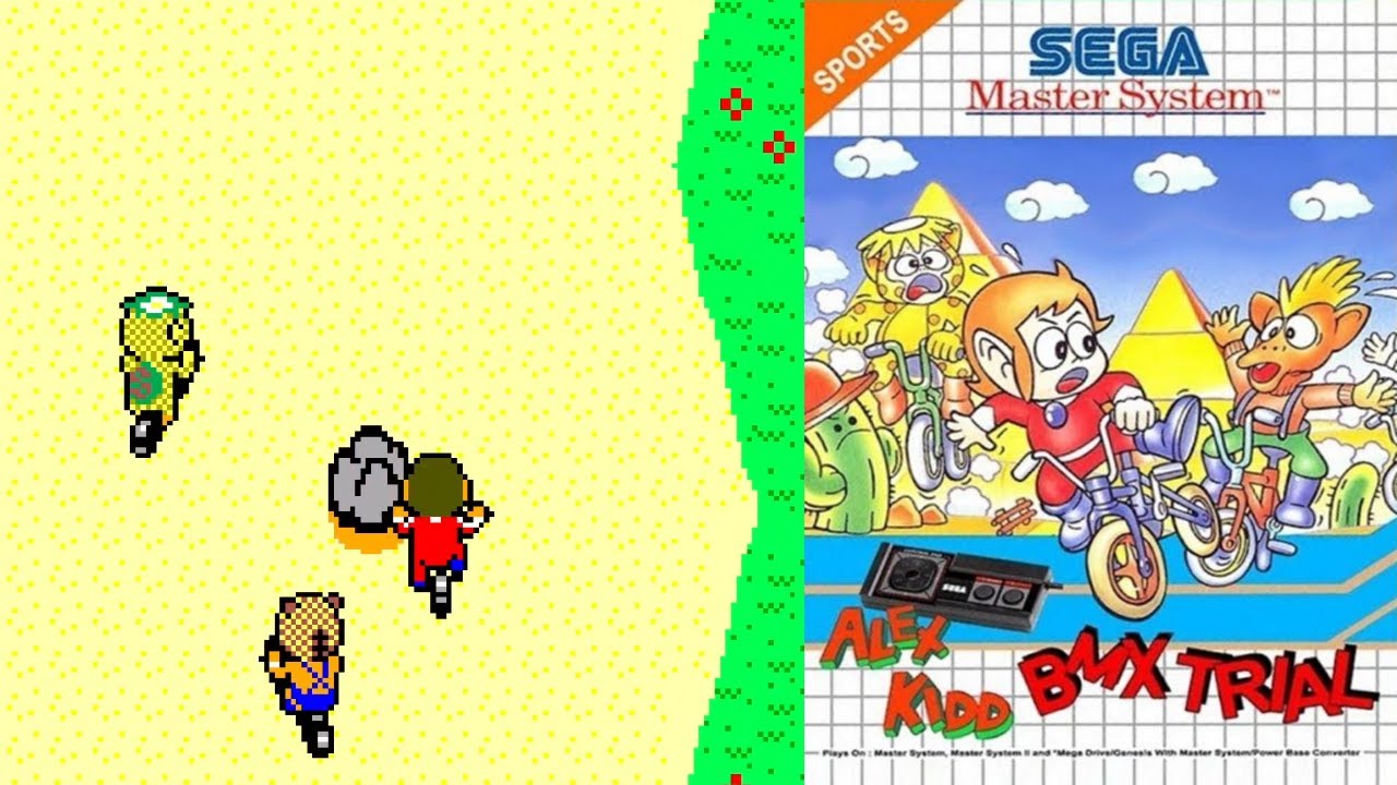 Alex Kidd BMX Trial (1987/MasterSystem) Gameplay - アレックスキッド BMXトライアル ...