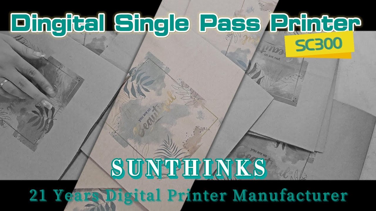 Sunthinks A3 Mini Digital Single Pass Printer Printing Paper Bags - YouTube