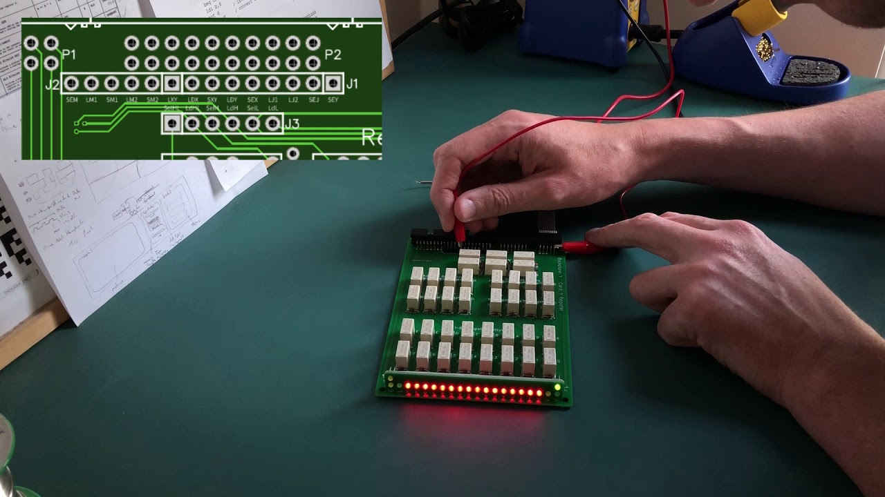 Relay Computer: 16-bit Register Card: Testing - YouTube