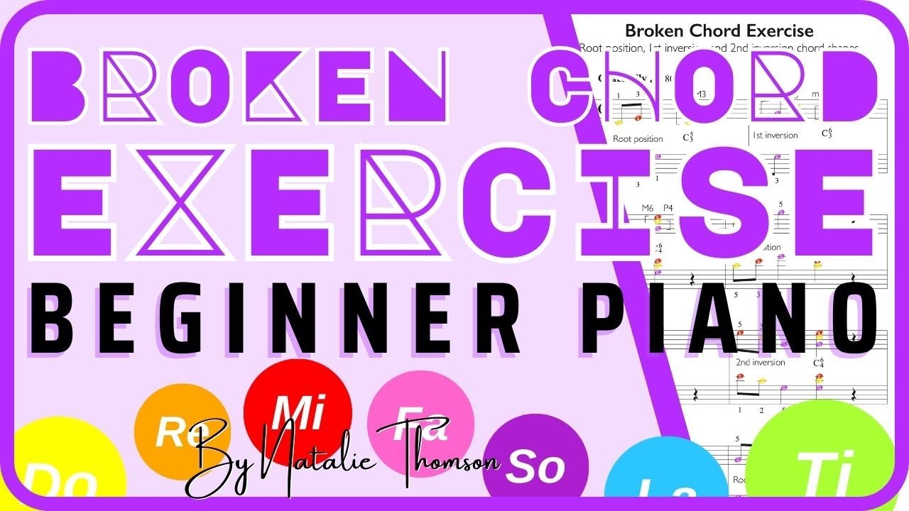 Broken Chord Exercise | Root Position, 1st Inversion and 2nd Inversion ...