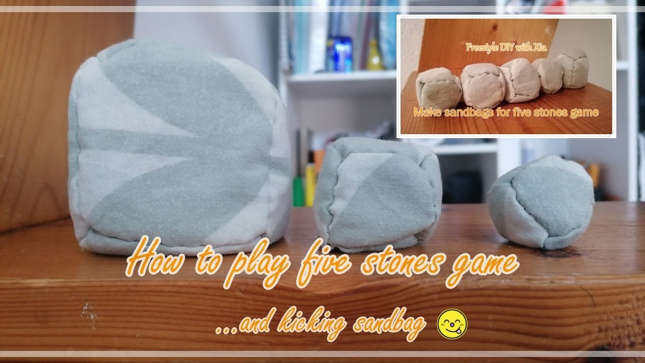 Freestyle DIY | Play five stones game with DIY sandbags | Traditional ...