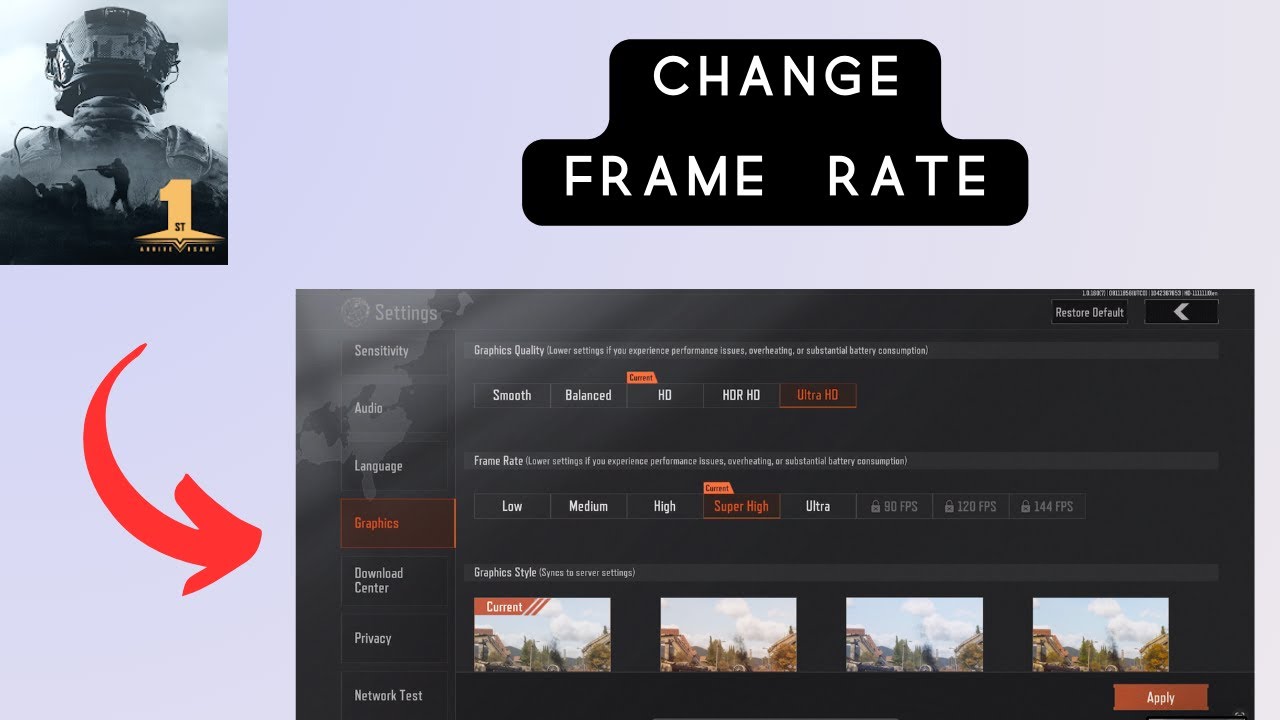 How to Change Frame rate in Arena Breakout: Realistic FPS - YouTube