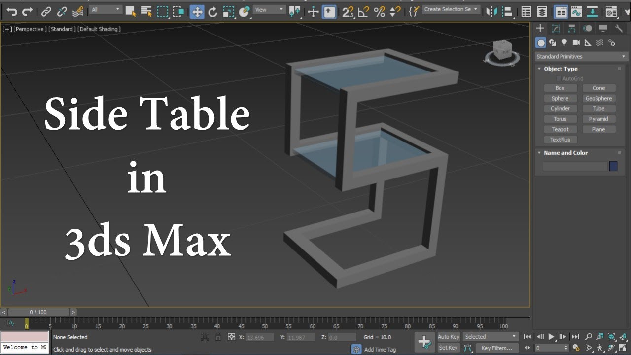side table in 3d max | side table modeling in 3ds max | side table ...