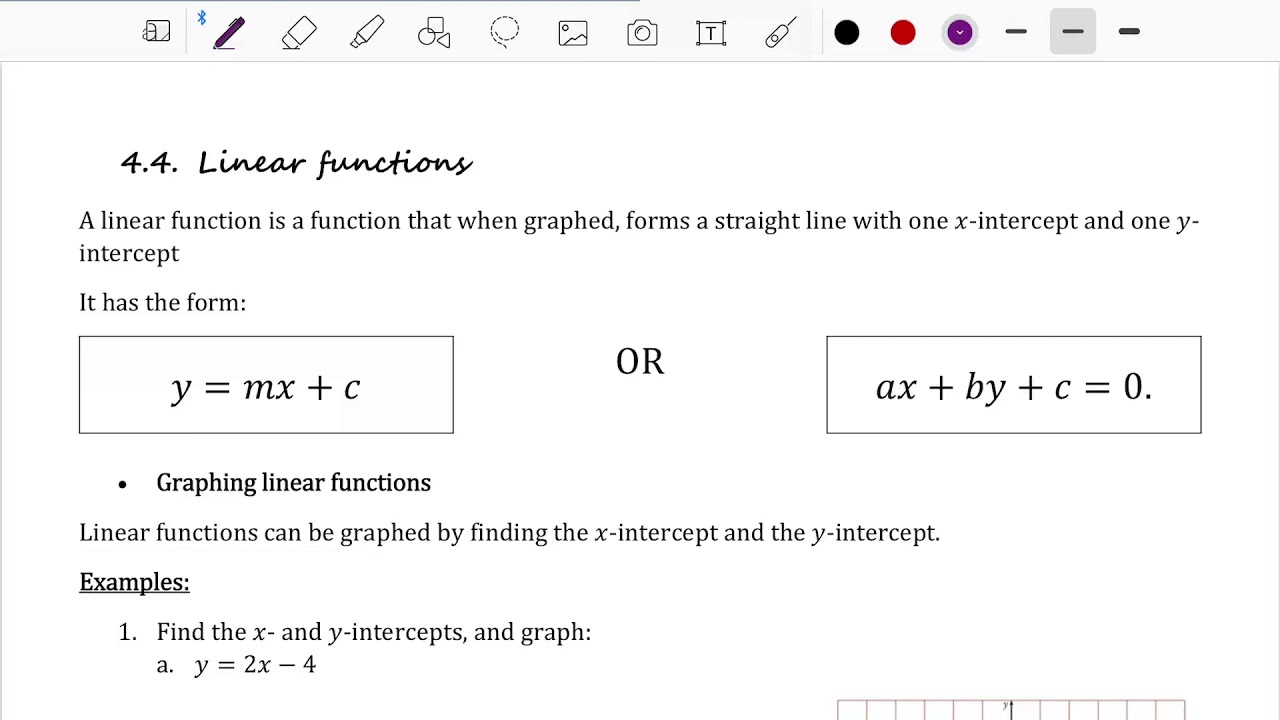 Linear Functions - Year 11 Mathematics Advanced - YouTube