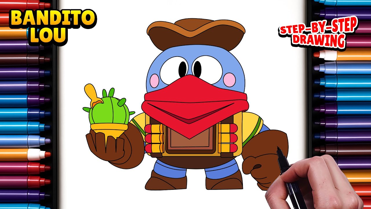 How to Draw BANDITO LOU SKIN From Brawl stars | Easy Step-by-Step ...
