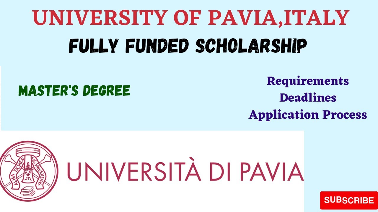 UNIVERSITY OF PAVIA/ Requirements/ Deadline/ Application Process - YouTube