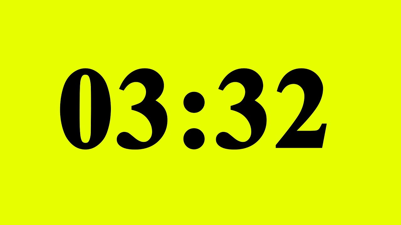 3 Minute 32 Second Timer - YouTube