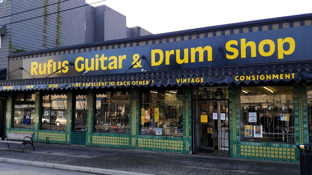 RUFUS GUITAR SHOP - Commercial Drive Guitar and Drum Shop Tour # ...
