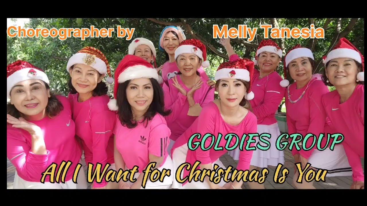 All I Want For Christmas Is You Line Dance . GOLDIES Group - YouTube