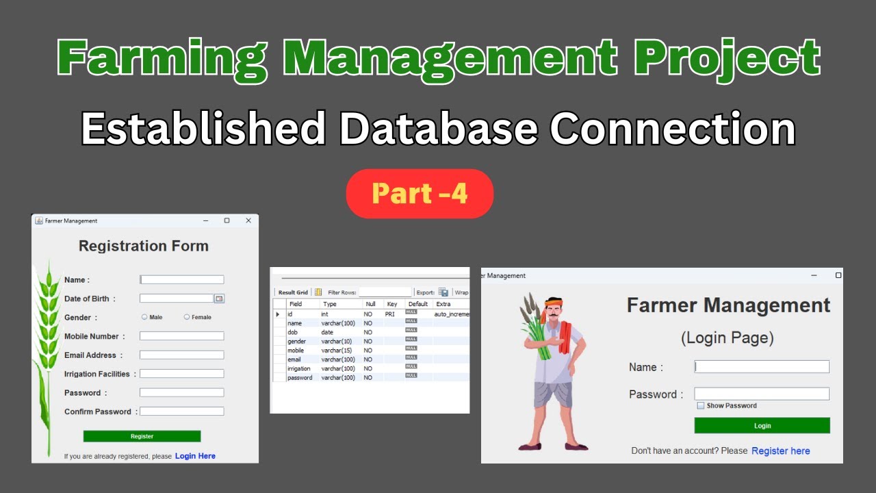 Farming Management Project - Database Connection Setup @javaunlocked ...