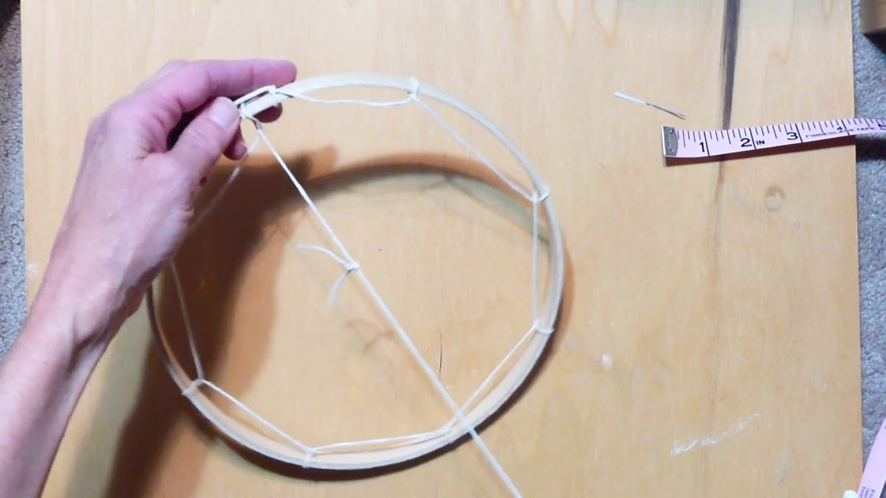 how to make dreamcatcher webbing - YouTube