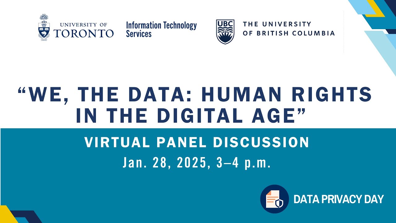 Data Privacy Day: Virtual panel discussion on "We, the Data: Human Rights in the Digital Age ...