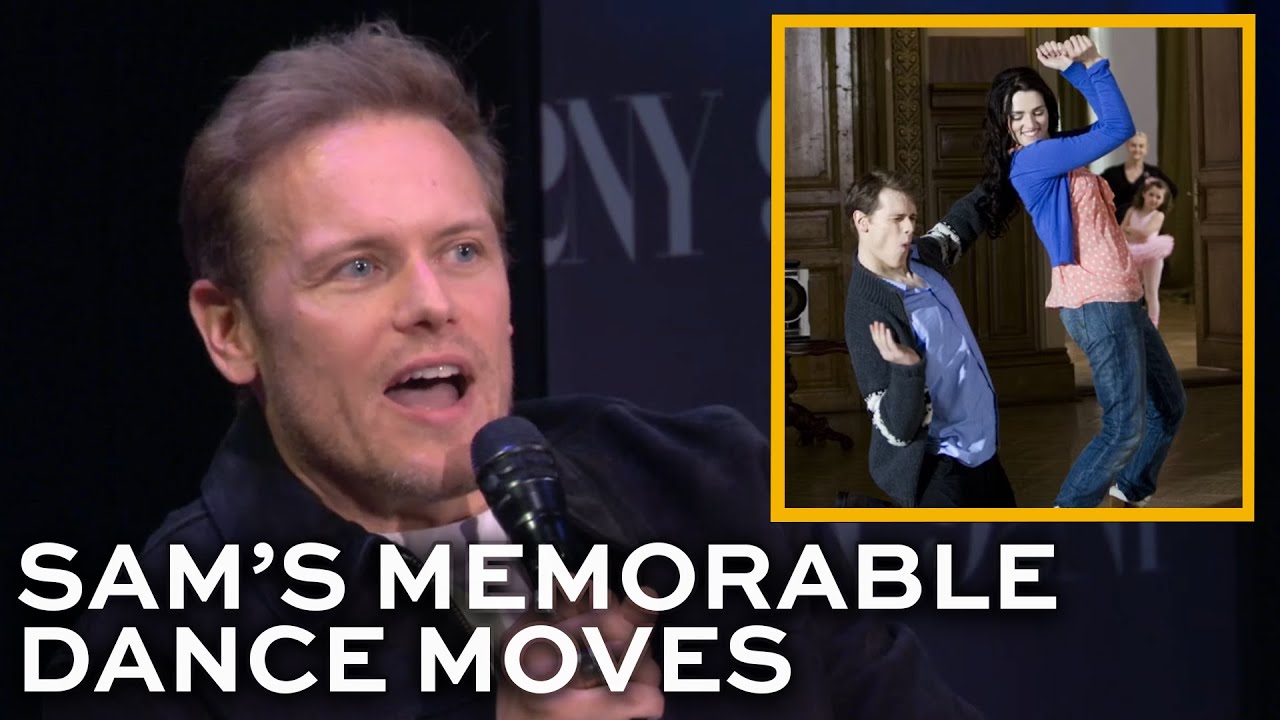 Sam Heughan is forced to watch his early dance moves in A PRINCESS FOR ...