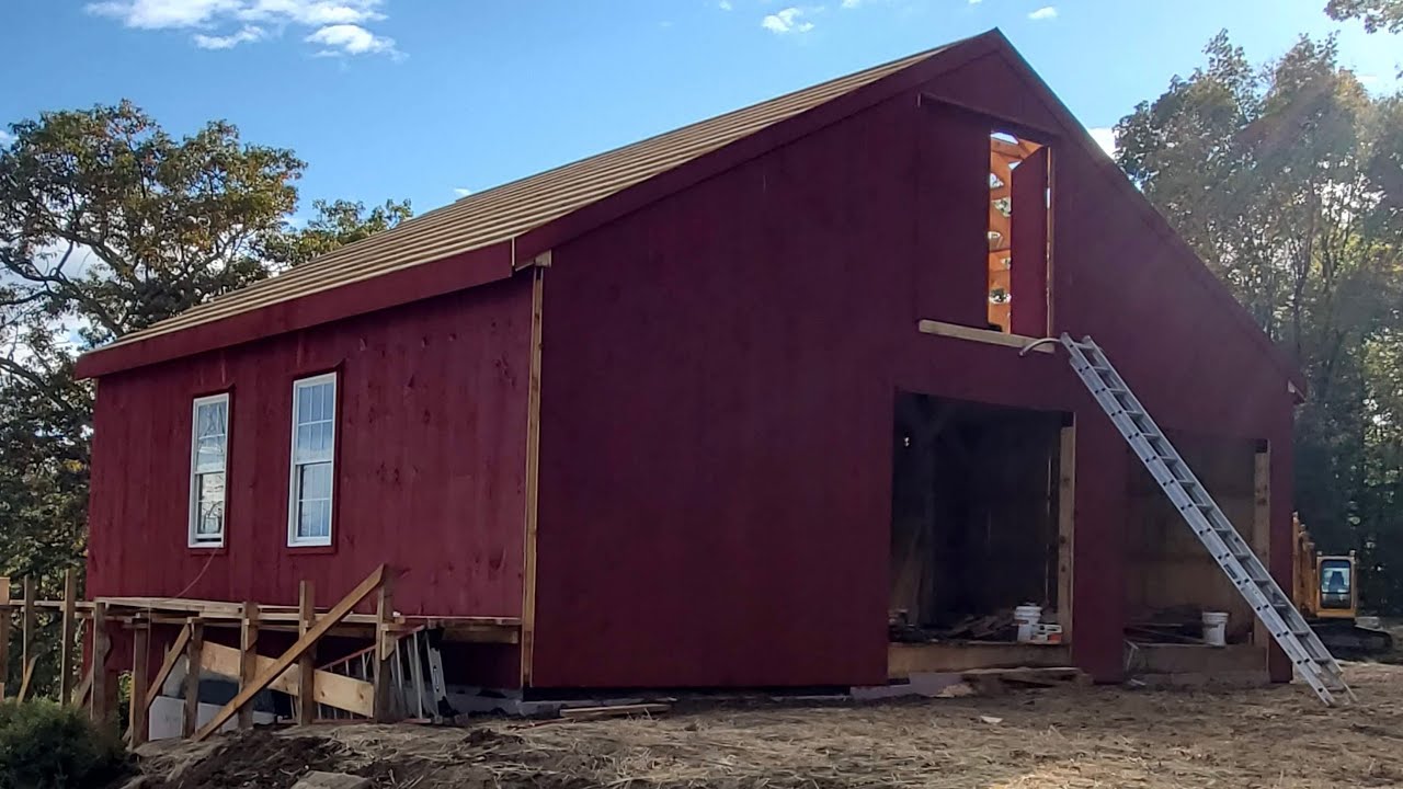 Building the Bank Barn pt.3 - YouTube