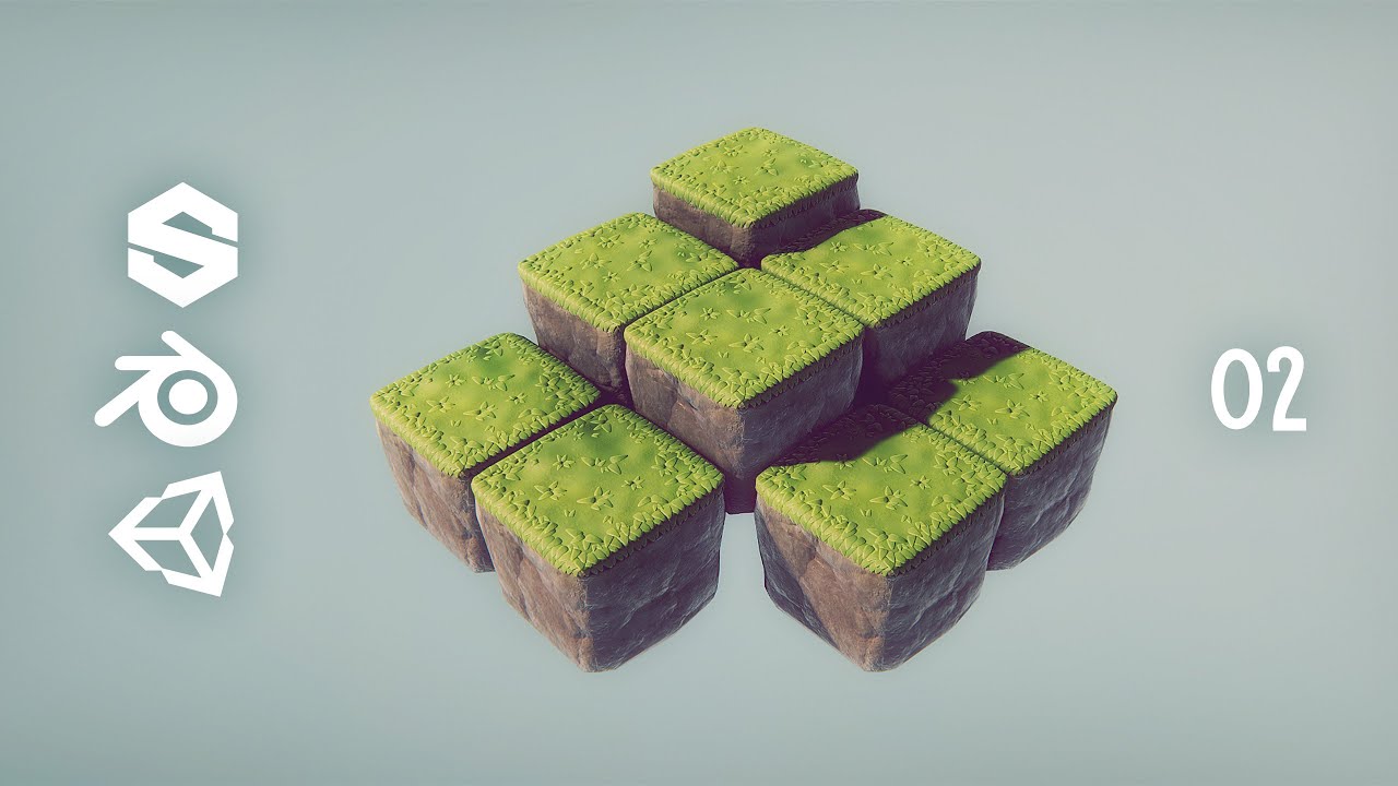 (Part 2) Blender Speed Modeling & Texturing 3d Game-ready Stylised Game ...