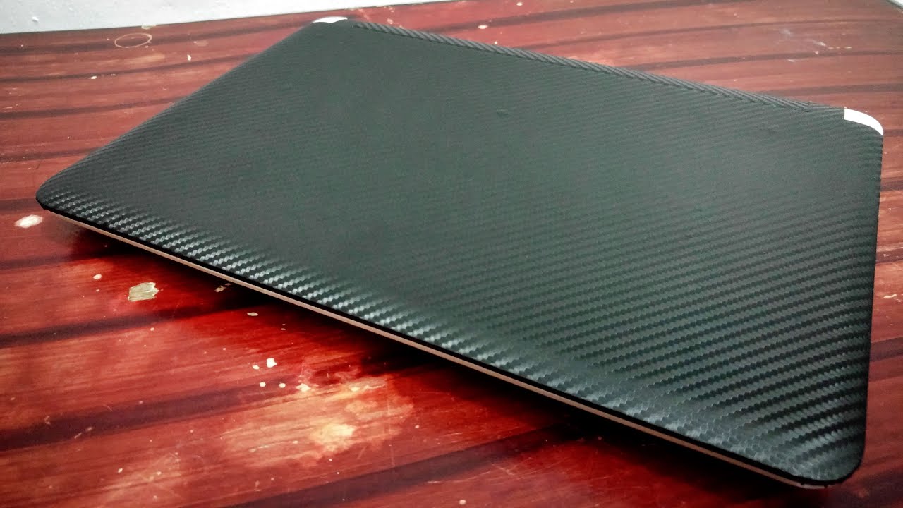 Carbon Fiber Vinyl Wrapping on Laptop - YouTube