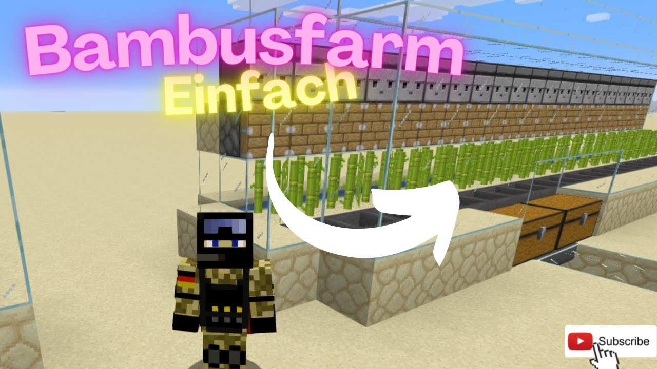 Automatische Bambusfarm bauen in Minecraft (einfach) #minecraft - YouTube