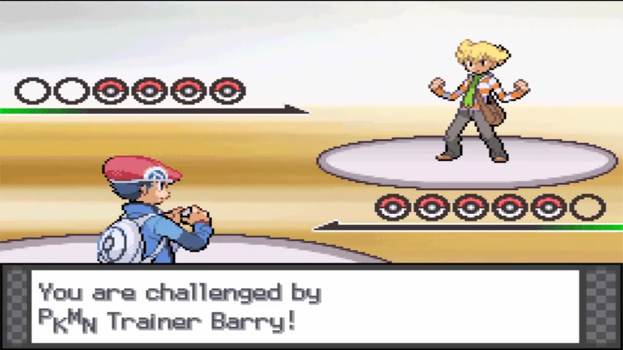 Pokemon Platinum - Rival 3rd Battle: Barry - YouTube