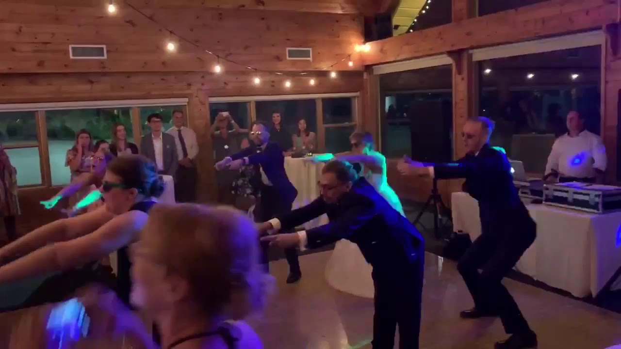 Epic flashdance at sisters wedding (song: hey baby) - YouTube