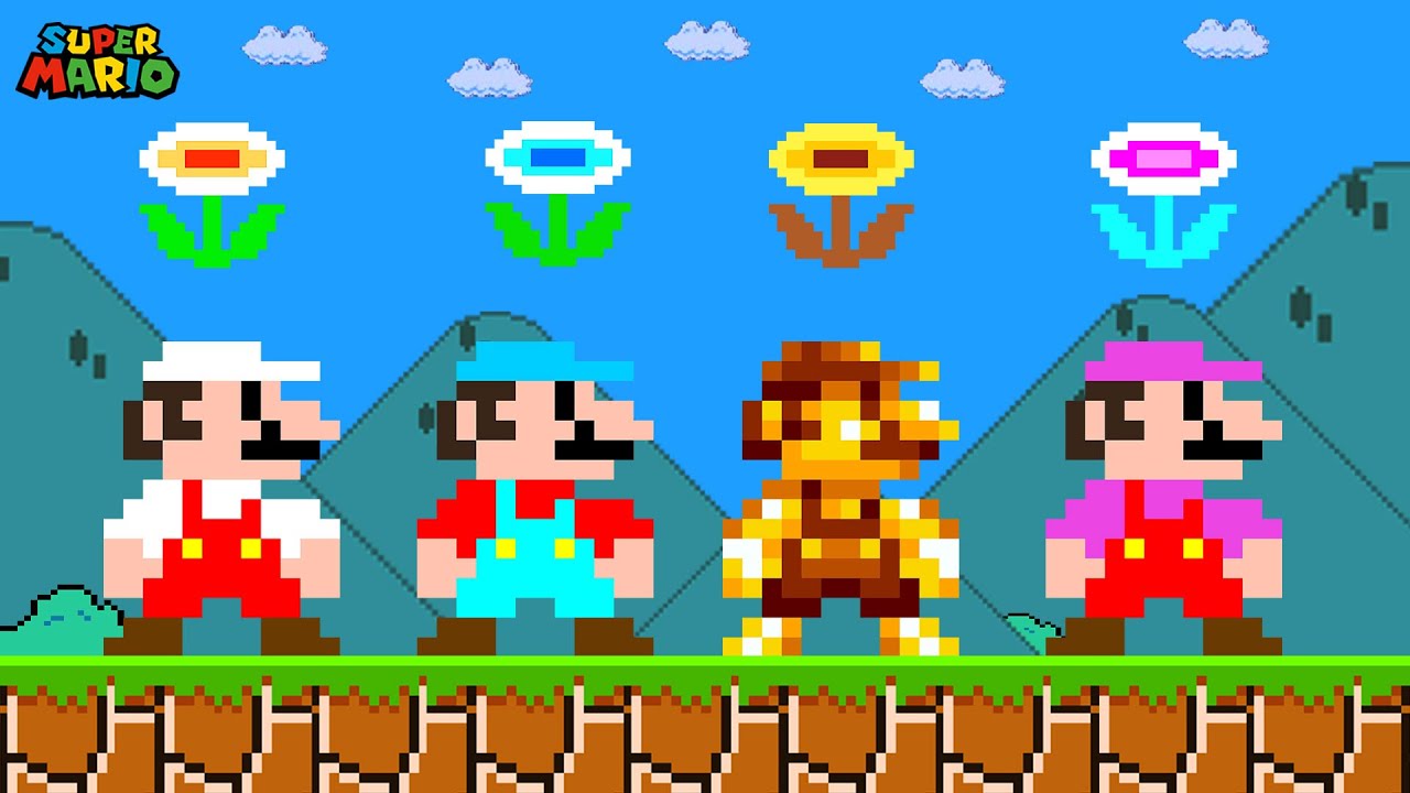 Evolution of Super Mario Flower Power-UPS (1985 - 2023) | Game ...