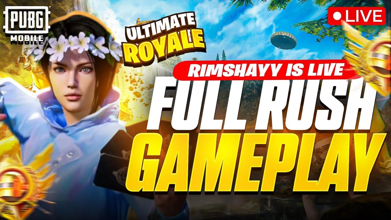 RIMSHAY PLAYS YT IS LIVE ️👌 RUSHGAMEPLAY #pubg #pubgmobile - YouTube