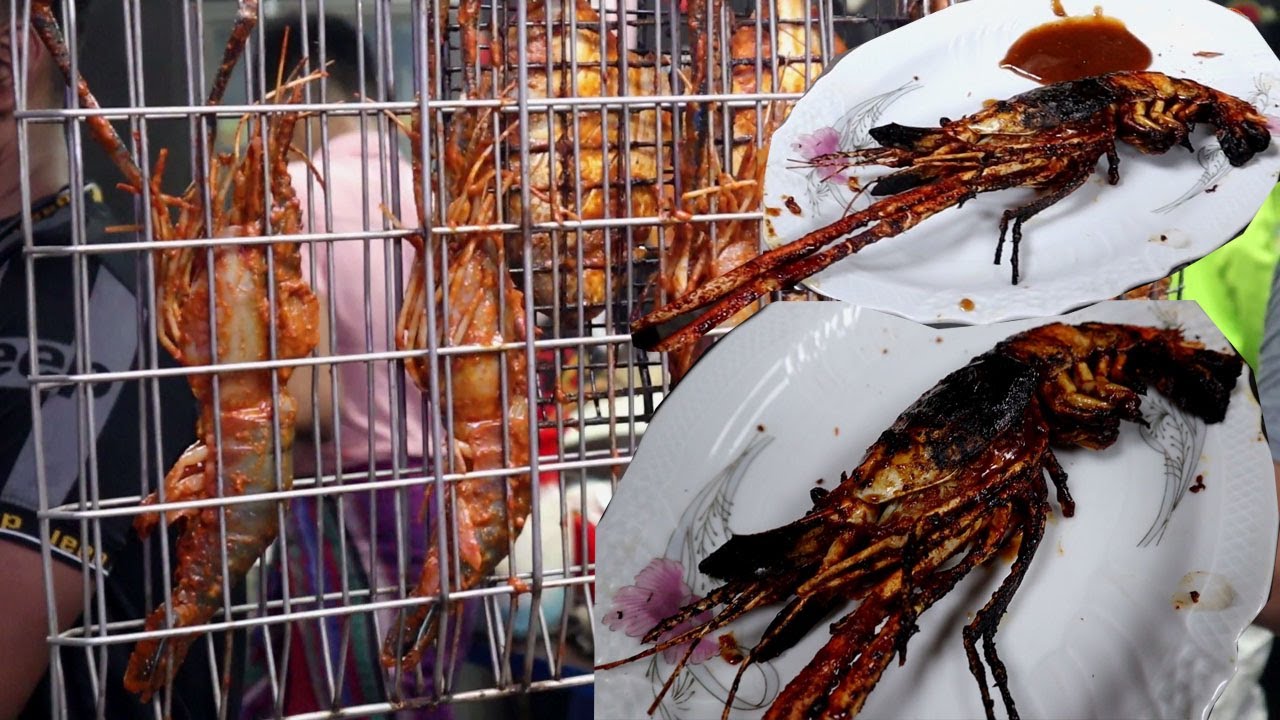 Biggest Golda Shrimp Barbequecomplete process of Palli Food Village in ...