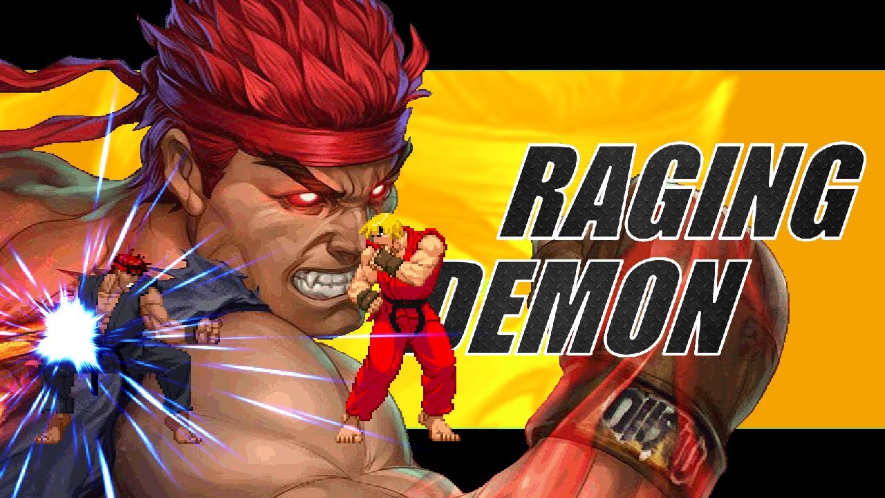 MUGEN - Evil Ryu Progress on lvl3 Superspark for Raging Demon - YouTube