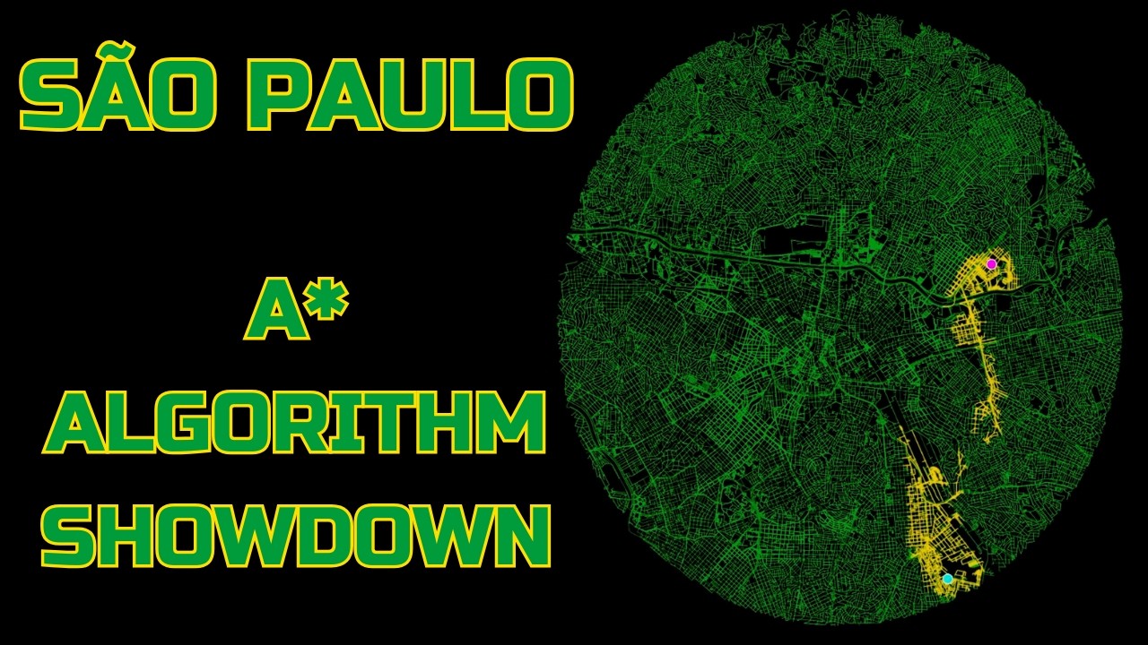 São Paulo Megacity Challenge: A* Algorithm Tackles South America's Largest Urban Maze - YouTube