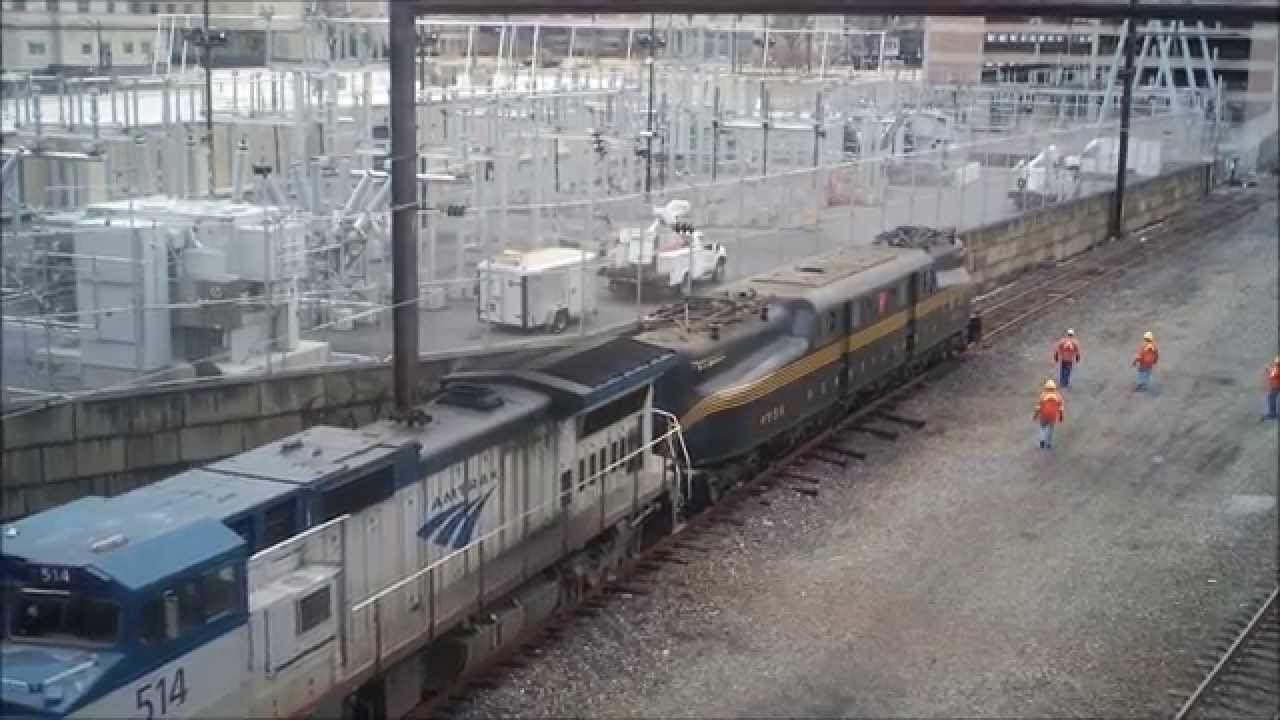 GG1 4859 Move from Harrisburg PA Amtrak 4-5-2014 - YouTube