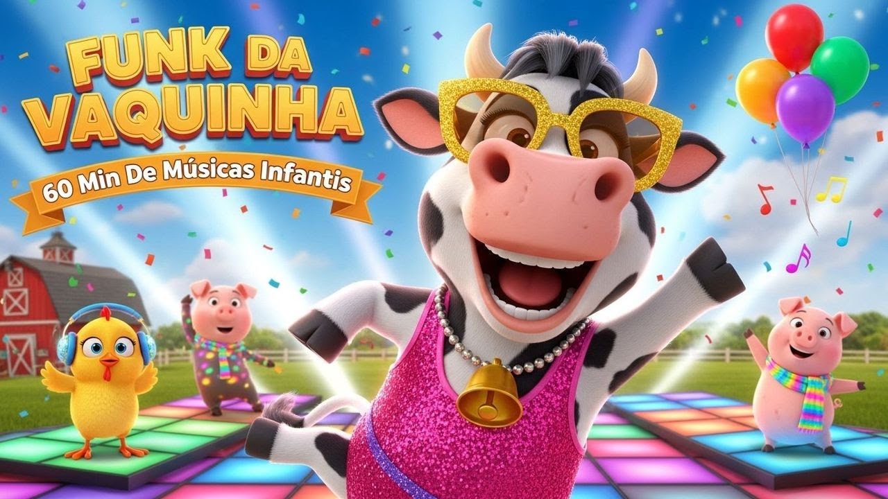 Funk da Vaquinha 🐮🎶 | 60 Minutos de Músicas Infantis Dançantes e ...